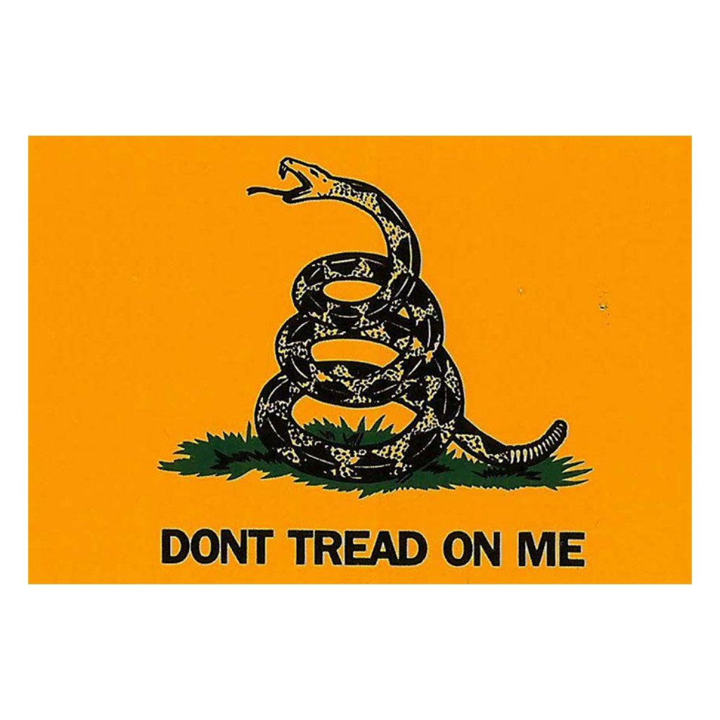 2" x 3" Small Gadsden Vinyl Sticker — Gadsden and Culpeper