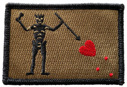 2"x3" Blackbeard Pirate Flag Tactical Patch — Gadsden and Culpeper