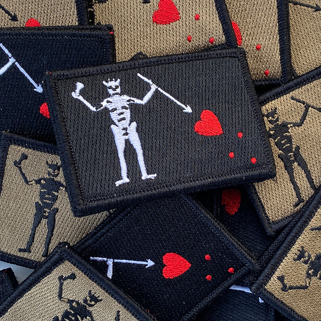 2"x3" Blackbeard Pirate Flag Tactical Patch — Gadsden and Culpeper