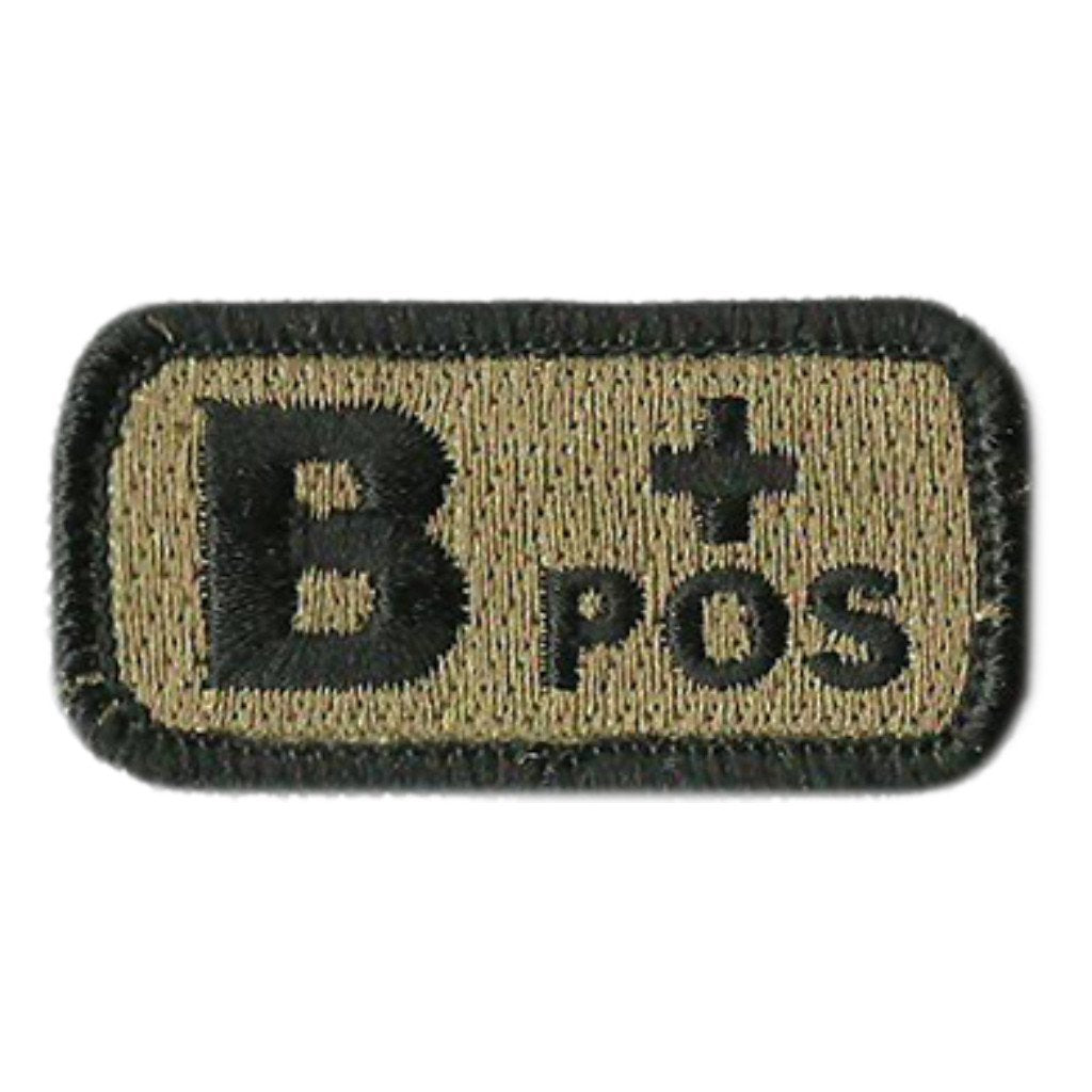 Military Blood Type MILITARY RANGE Patch Blutgruppe A NEG VELCRO SAND