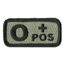 Blood Type Patches - Type O Positive - 2" x 1" — Gadsden and Culpeper