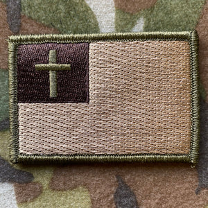 2"x3" Christian Flag Patch — Gadsden and Culpeper