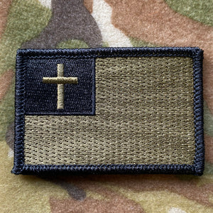 2"x3" Christian Flag Patch — Gadsden and Culpeper