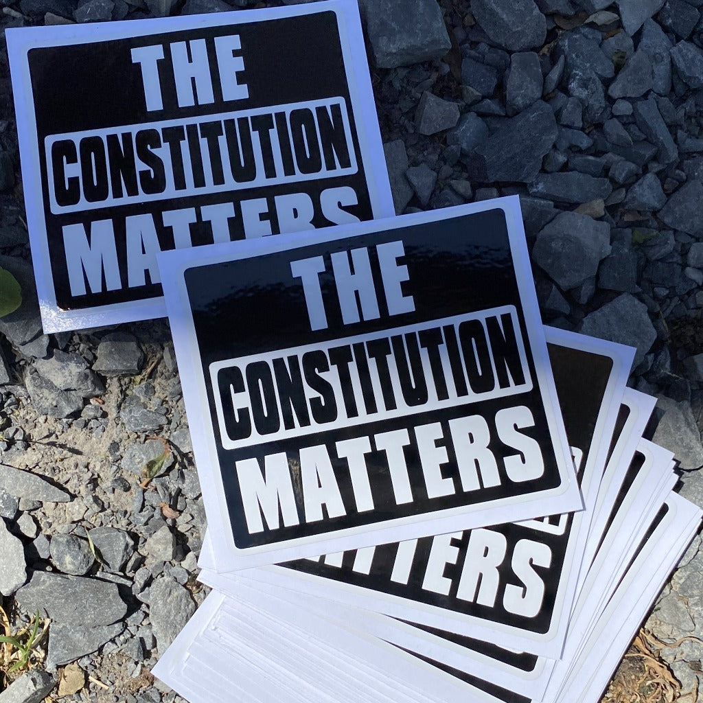The Constitution Matters Vinyl Sticker - 3" x 4" — Gadsden and Culpeper
