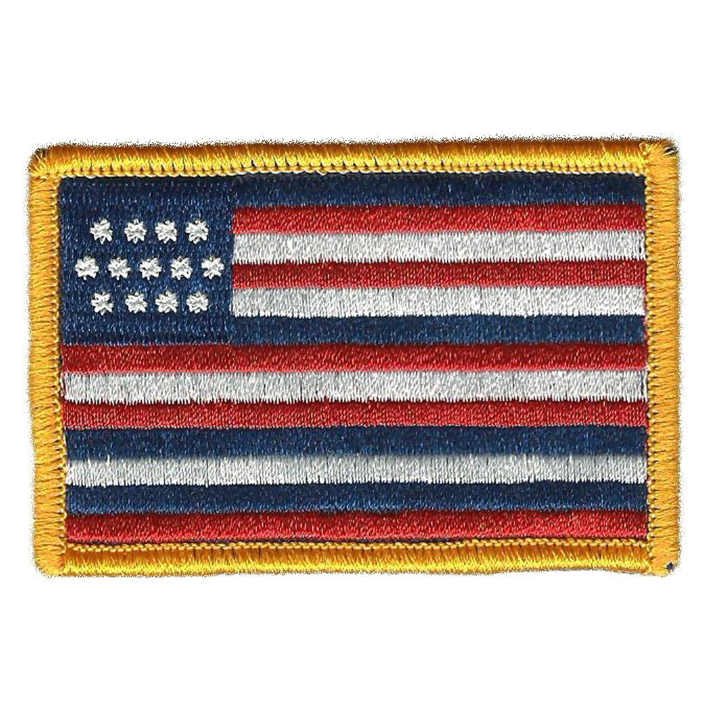 2" x 3" Historical Serapis Flag Patch — Gadsden and Culpeper